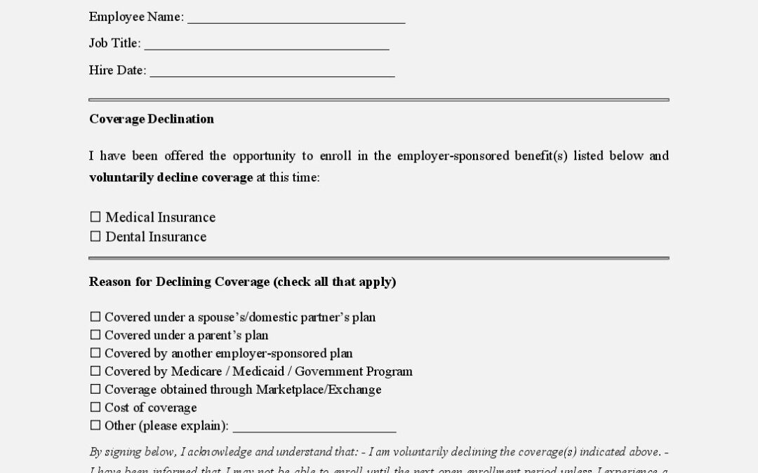 2026 Employer-Sponsored Coverage Declination Form | Atlantic Physical ...